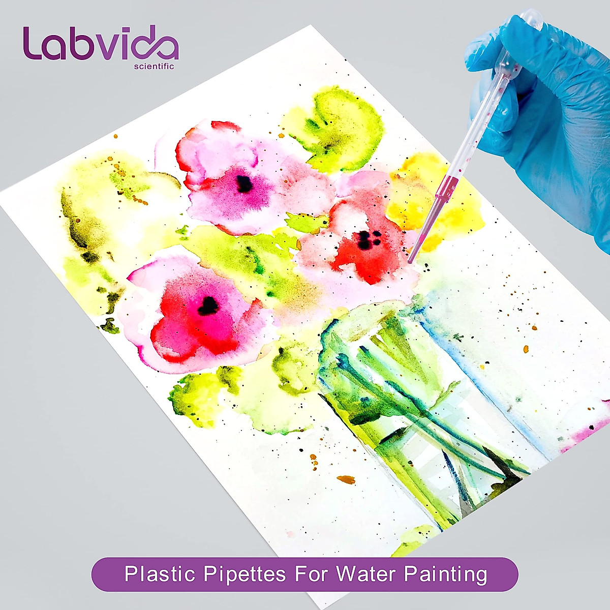 Labvida 200PCS 3ml Disposable Plastic Transfer Pipettes, Calibrated Dropper Suitable for Essential Oils Deployment,Science Laboratory, DIY Art, LVG003