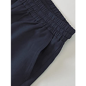 Weintee Women's Linen Joggers with Pockets 2X Navy