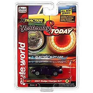 Auto World Xtraction 2007 Dodge Charger SRT8 (Plum Crazy Purple) HO Scale Slot Car