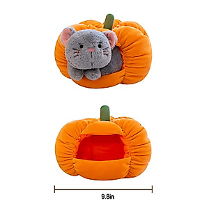 Keludu Halloween Plush Pillow Pumpkin with Dog - Creative Design | Soft Stuffed Animal