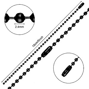 WILLBOND 100 Pieces 6 Inch Black Shower Curtain Hooks Rings Black Ring Hooks for Bathroom Shower Rods Curtains(Black)