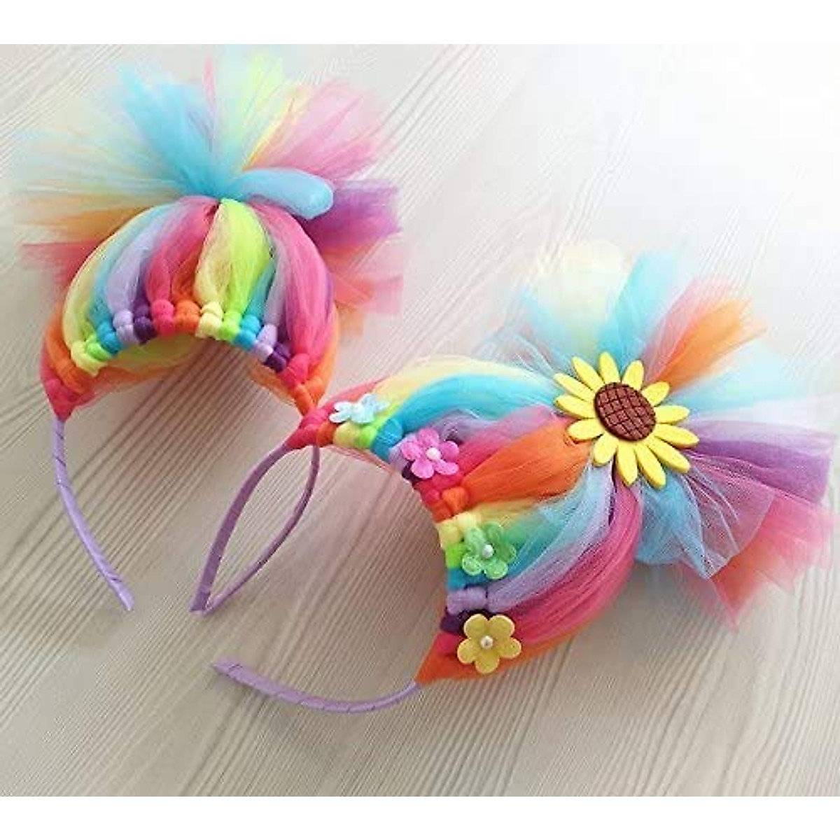 BJM Collection Rainbow Color Tulle Assortment, 6 inch by 25 Yard Spool (8 Pack)