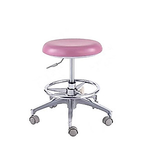 Dental Height Adjustable Lab Stool Leisure Chair PU Leather Commercial Furniture