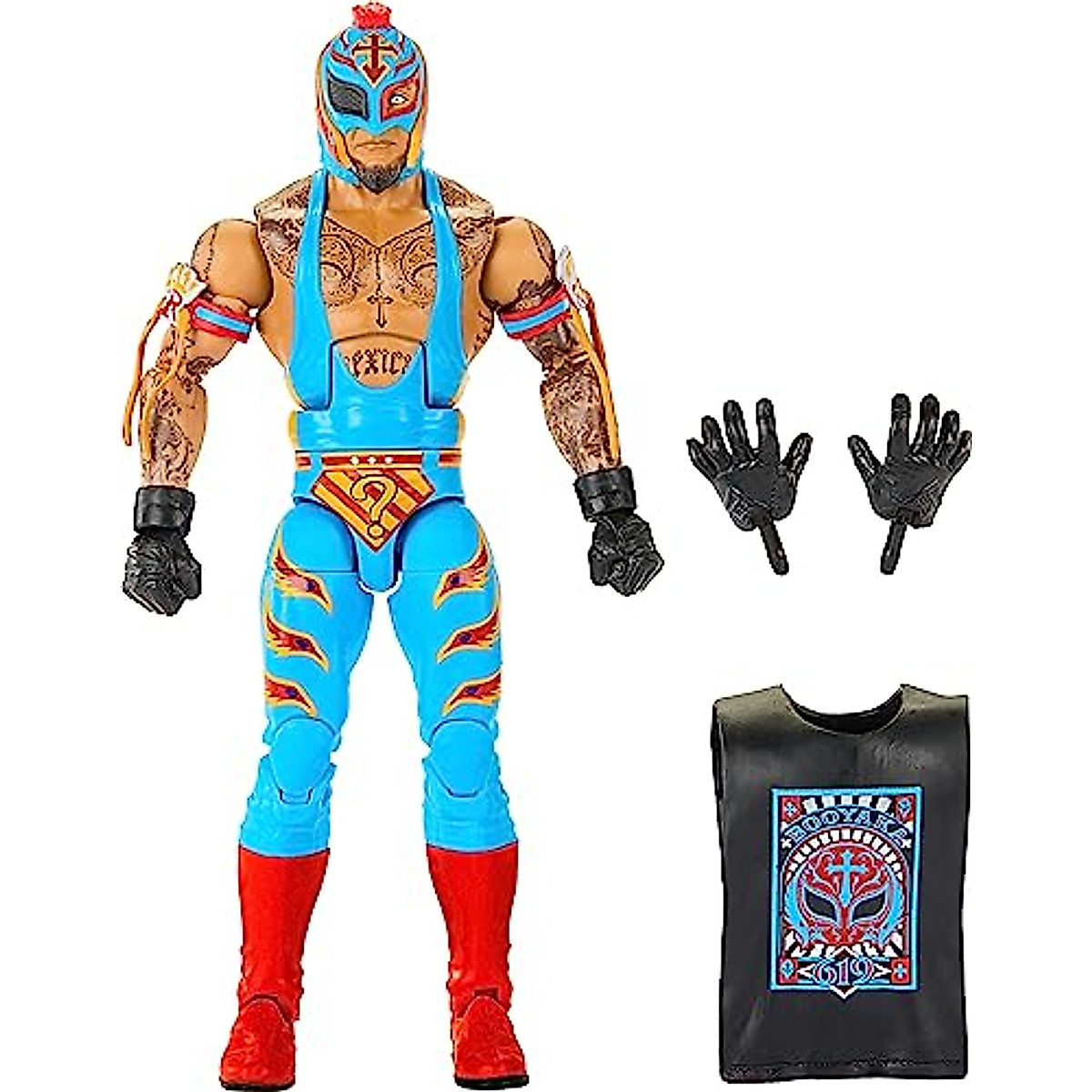 Mattel WWE Rey Mysterio Top Picks Elite Collection Action Figure, Articulation & Life-Like Detail, Interchangeable Accessories, 6-inch