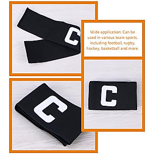 Cabilock 3pcs Soccer Captain Armband Football Captain Bands Team Leader Armband Elastic Basketball Player Arm Bands for Youth Adults Black