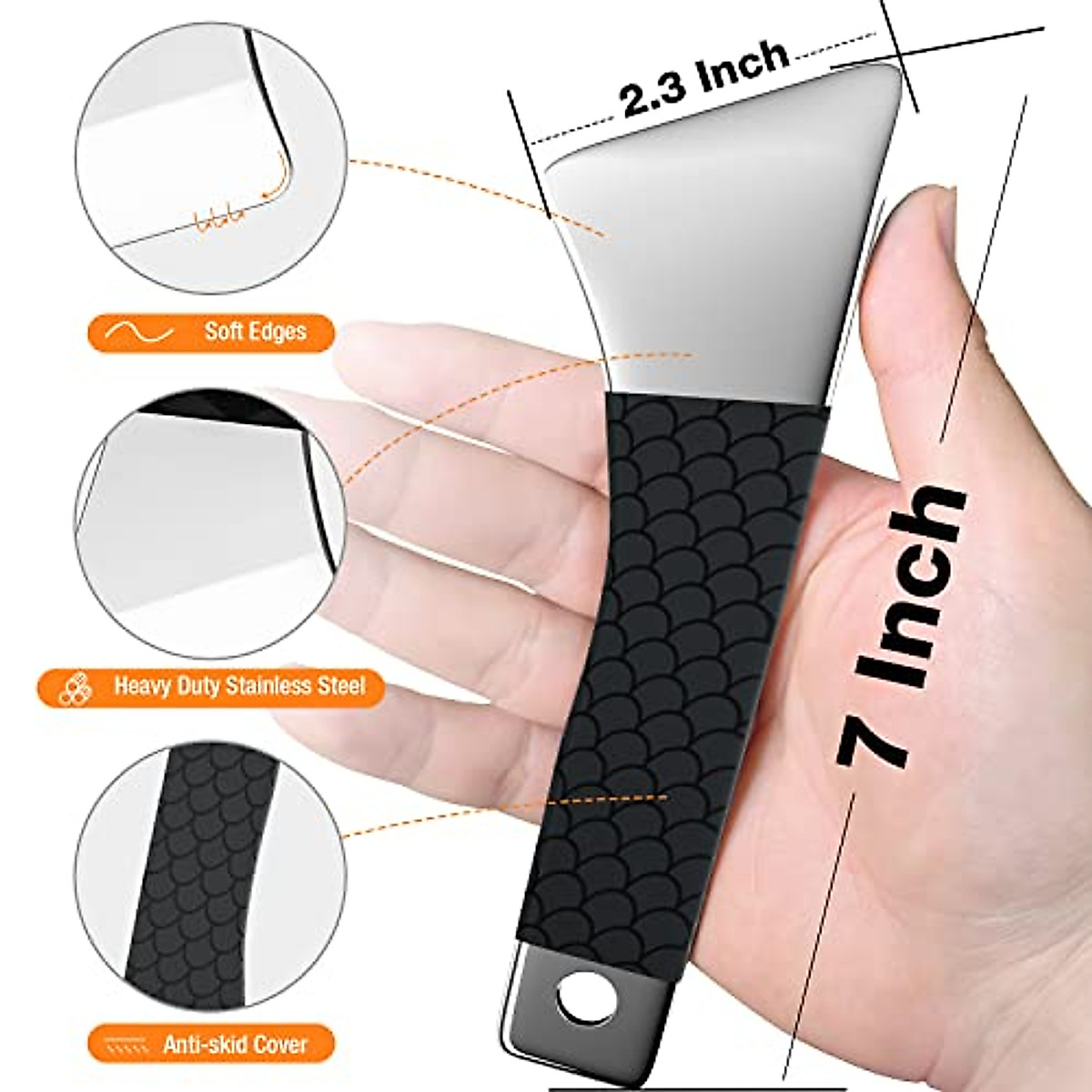 SARDVISA Professional 3D Printer Tool, Upgraded Metal 3D Printer Removal Spatula with Comfortable Grip, Specially Designed 3D Printer Accessories for Model Stripping Safety