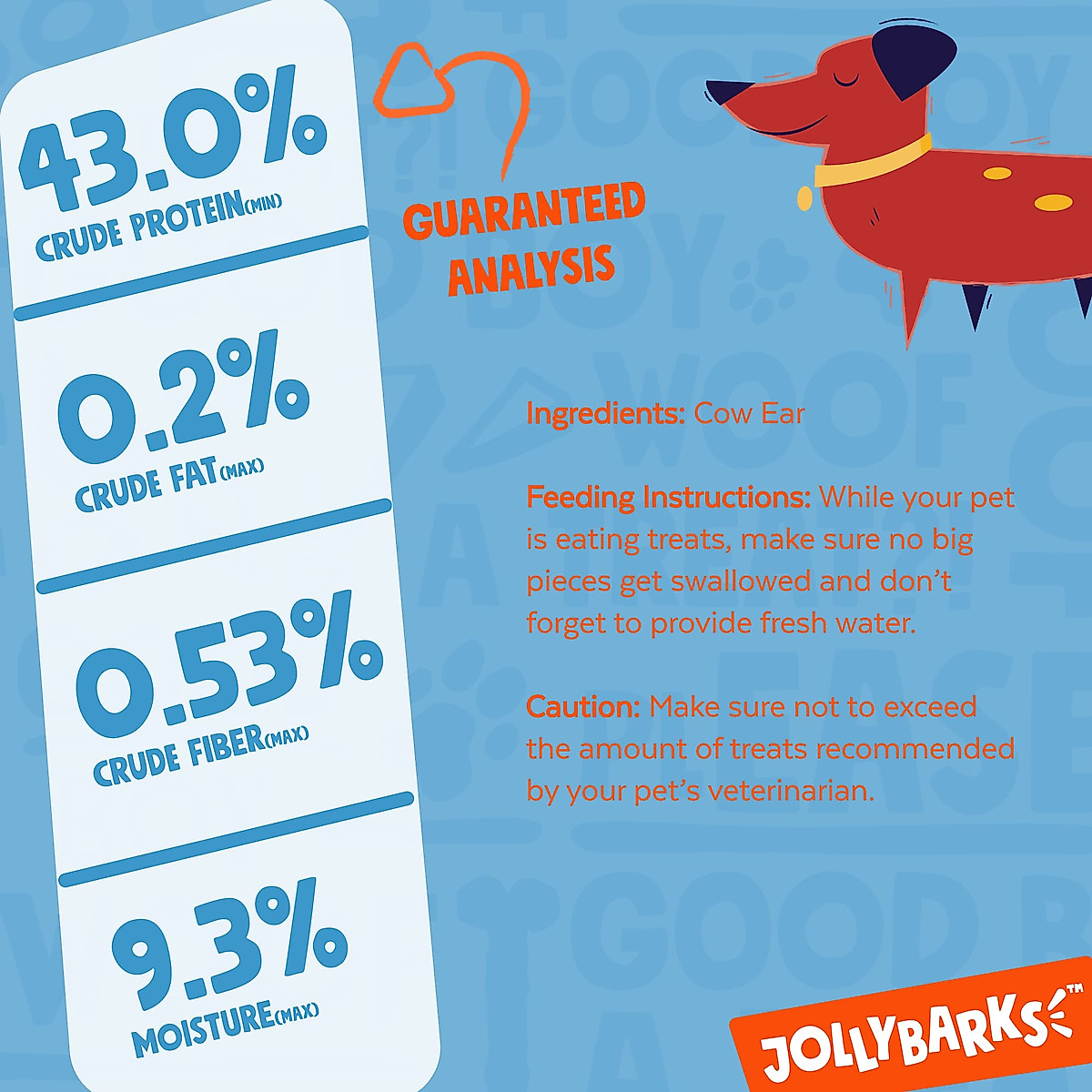 JollyBarks White Cow Ears for Dogs, Rawhide Free Dog Chews Long Lasting Dog Treats for Medium Dogs, Healthy Dog Treats for Large Dog | Cow Ear Dog Chew Treats All Natural Dog Treats Small Dogs (12 Pk)