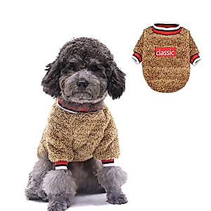 Pet Doggy Plush Warm Clothing Little Dog Cat Autumn Winter Clothes Lovely Warm Winter Puppy Costume Cashmere Doggy Kitten Coat.