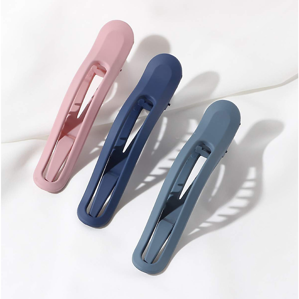 6PCS Hair Claws Clips No Slip Strong Hair Clips Teeth Curve Durable Alligator Duck Bill Jaw Clips Hair Styling Accessories (01)