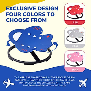 Sensory Chair Sit and Spin Autism Sensory Products Sensory Toys Sensory Spinning Chair Autism Spinning Chair for Kids Swivel Chair Training Body Coordination (Blue)