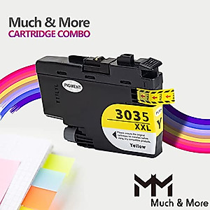 MM MUCH & MORE Compatible Ink Cartridge Replacement for Brother LC3035XXL LC3035 LC3033 LC3033XXL to use with MFC-J815DW MFC-J805DWXL MFC-J995DW MFC-J995DWXL MFC-J805DW Printers (1-Pack, Yellow)