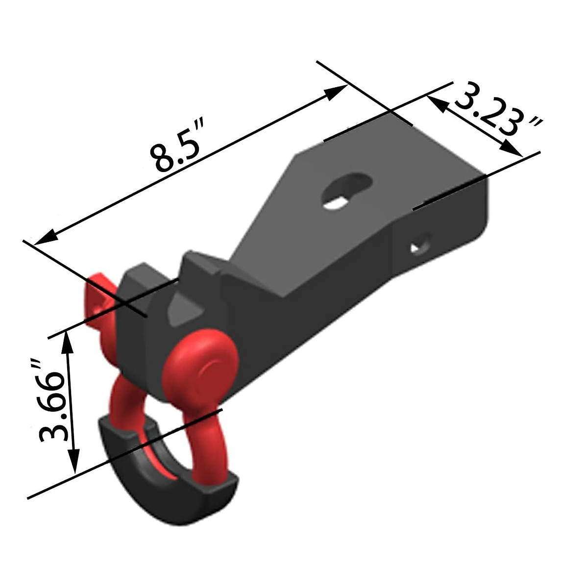 LUYWTE Steel Front Tow Hook Mount Bracket and D-Rings for 2007-2013 GMC Sierra 1500 D-Ring Shackle Bracket, Tow Hook Bracket Replacement
