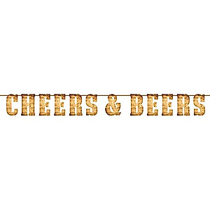 Creative Converting Cheers & Beers Letter Banner, Multicolor