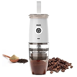Mulli Update Portable Burr Coffee Grinder,Electric/Manual 2-in-1 Cafe Grind, Adjustable Burr Mill with 5 Precise Grind Setting for Drip/Espresso/PourOver and More