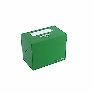 Gamegenic Side Holder 80+ Casual Deck Box | Double-Sleeved Card Storage with Flex Card Divider | Premium Card Game Protector | Cobra Neck Technology | Holds up to 80 Cards | Green Color | Made