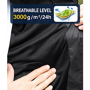 SWISSWELL Rain Jacket Men Waterproof Windbreaker, Lightweight Hooded Raincoat for Daily Casual