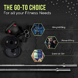 Rage Fitness Olympic Training Barbell (6FT) (15 Pound Weight) (300 LBS Capacity), Home Gym Fitness Equipment, Strength Training Workout Bar, Weight bar for Squats, Deadlift, Weightlifting, Bench Press