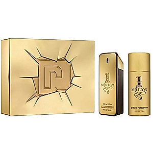 Paco Rabanne One Million 2 Piece Set For Men - EDT 3.4oz + Deodorant Spray 5oz
