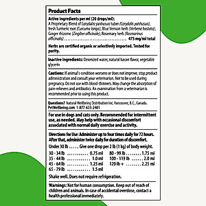 Pet Wellbeing Comfort Gold for Dogs - Natural Pain Relief for Canines - 2 oz (59ml)