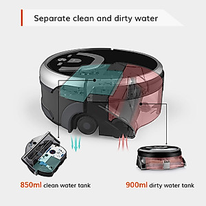 ILIFE Shinebot W400s Mopping Robot, Wet Scrubbing, Floor Washing Robot, XL Water Tank, Zig-Zag Path, Suitable for Hard Floor only.