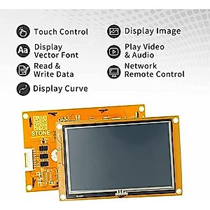 7 inch Smart HMI TFT LCD Display Module with Complimentary GUI Software + UART Port + Cortex A8 CPU for Arduino ESP32 Project or Industry Equipment Control
