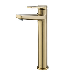 Kraus KVF-1400BG Indy Single Handle Vessel Bathroom Faucet, Brushed Gold