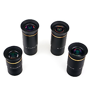 SVBONY Telescope Eyepiece Fully Multi Coated 1.25 inches Telescope Lens 66 Degree Ultra Wide Angle HD Telescope Accessory (6mm 9mm 15mm 20mm)