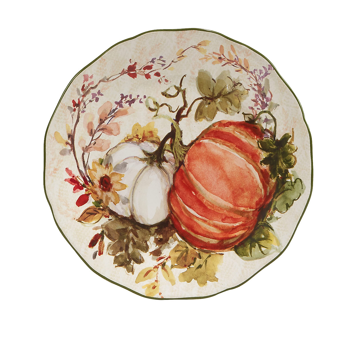Certified International Harvest Morning Salad/Dessert Plates, Multicolor, Medium, Set of 4