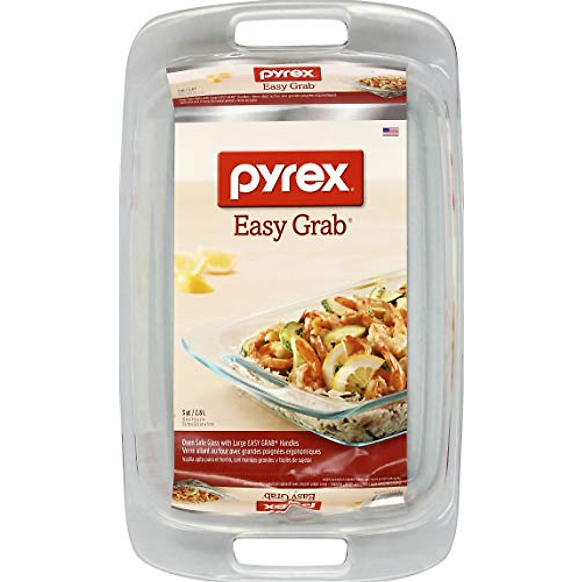 Pyrex Easy Grab 3-Quart Oblong Glass Bakeware Dish