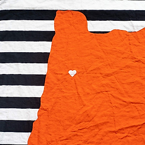 TWIG & BALE 47" x 43" Fans of Oregon State Beavers Organic Cotton Muslin Baby Blanket - Inspired OSU Beavers Baby Gift for Boys Girls Newborn Swaddle Blanket
