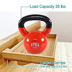 SUYUDSM Bedside Shelf, Bunk Bed Shelf Clip On Nightstand Snack Organizer, Bed Side Table Tray College Dorm Room Essentials