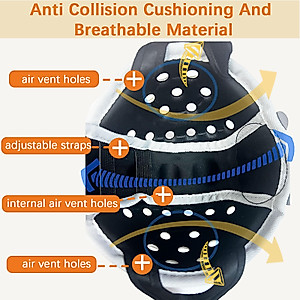 Domayllay Baby Helmet for Crawing Walking,Soft Infant Safety Helmet,Baby Helmet 1-2 Years for Anti-Fall Head Protector,Adjustable, Expandable and Breathable Toddler Walking Helmet,Grey/Purple Pink