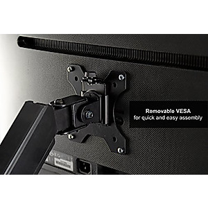 VIVO Sit-Stand Height Adjustable Pneumatic Spring Arm Keyboard Tray Desk Mount for 1 Screen up to 32 inches STAND-SIT1B