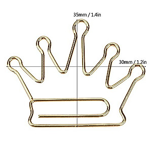 10pcs Creative Crown Bookmark Paper Clips Document Organizing Clip Stationery Supplies