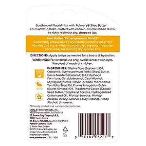 Palmer's Shea Butter Formula Lip Balm 2 Count (Pack of 1) Package may vary
