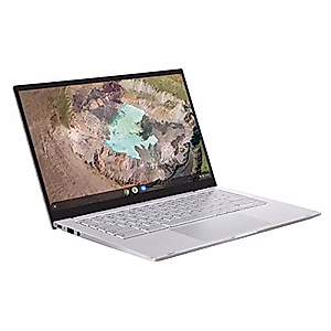 ASUS Newest 14" FHD Chromebook Laptop, Intel Core m3-8100Y(up to 3.4 GHz), 320GB Space(64GB eMMC+256GB Card), 8GB RAM, Webcam, WiFi, USB, Bluetooth, Backlit Keyboard, Chrome OS, Silver, JVQ MP