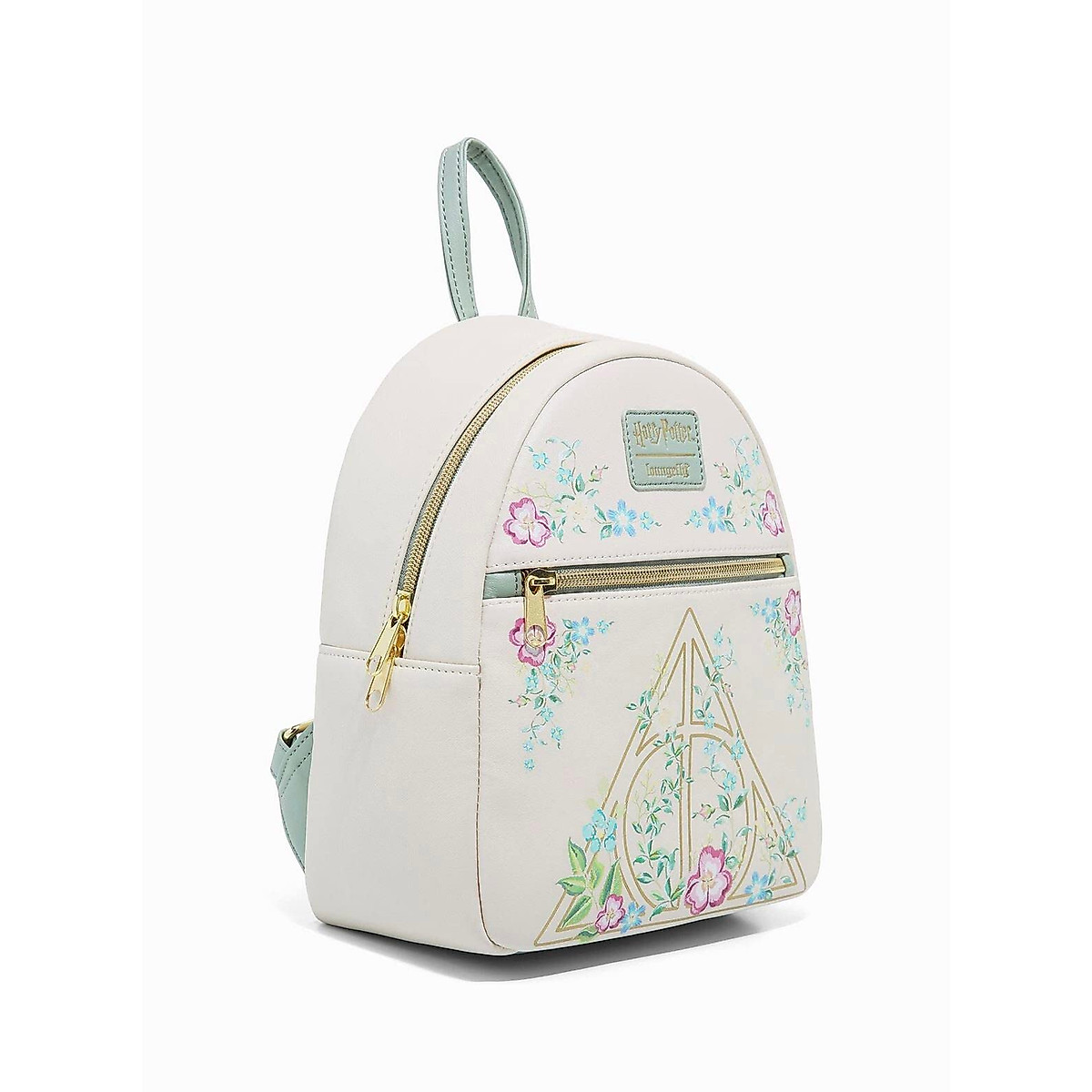 Loungefly Harry Potter Deathly Hallows Floral Mini Backpack