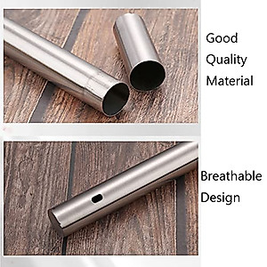 2 Pcs Stainless Steel Barbecue Skewers Storage Tube Metal Sticks Organize Container for Home Restaurant Use (30cm, 35cm)