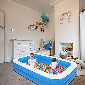 VINGLI Inflatable Swimming Pool Family Pools 102" x 70" x 22", 8.5 Foot Family Pool Lounge Pool for Toddlers, Kids & Adults Oversized Kiddie Pool Outdoor Blow Up Pool for Backyard, Garden