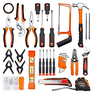 CARTMAN Socket Wrench Auto Repair Tool Combination Package Mixed General Household Hand Tool Set Tool Kit with Plastic Toolbox Storage Case