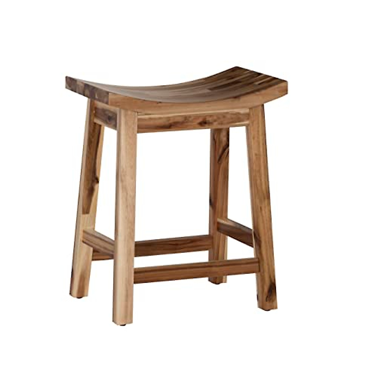 Powell Furniture Dale Saddle Bar Stool Natural Wood