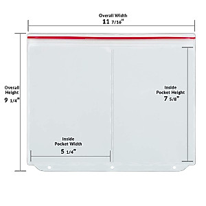 StoreSMART - Multi-Pocket Zipper Binder Page for Crafting & Knitting Supplies – 2 Pocket – 10 Pack – CRFT600-2-10