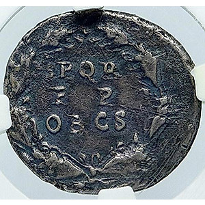 1655 IT CLAUDIUS very rare DENARIUS 49AD Ancient AR Roman Denarius VF NGC