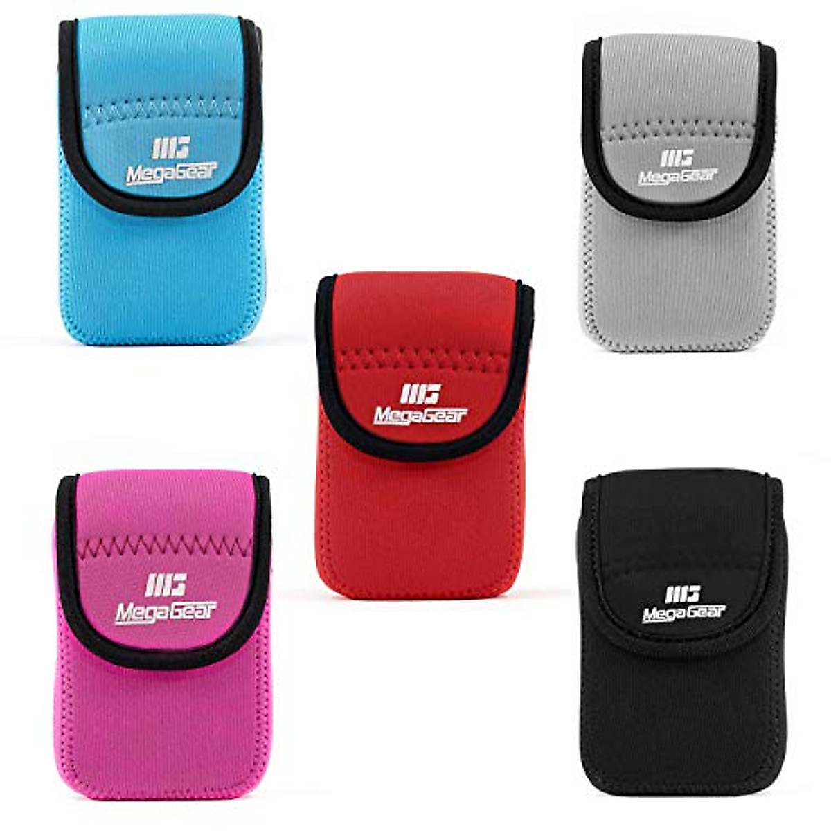 MegaGear Olympus Tough TG-6, TG-5, TG-4, TG-870, TG-860 Ultra Light Neoprene Camera Case, with Carabiner - Black (Model: MG794)