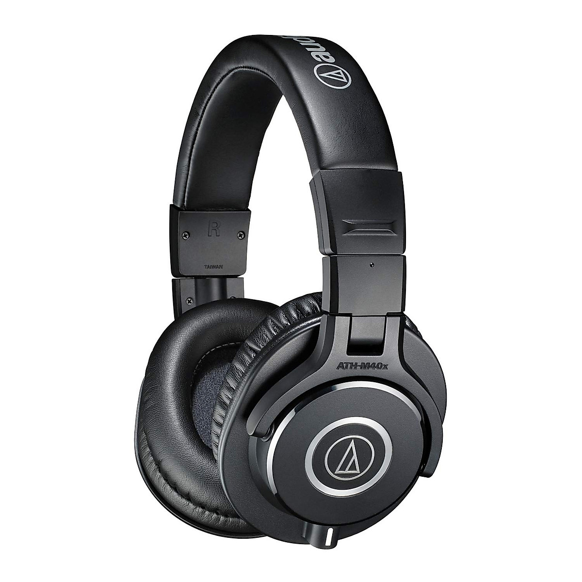 Audio-Technica ATH-M40X Professional Headphones Bundle with Aluminum Stand and Hard Shell Case (3 Items)