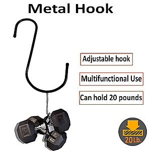 23 inch Rustproof Metal S Shaped Hooks Tree Branch Hooks Hangers Hooks for Hanging Bird Feeders, Baths, Baskets, Plants, Lanterns, Ornaments - 3/PK