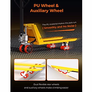 [Anti-Leakage Oil Pump] Arczorix Pallet Jack, 5500 Lb Capacity 27" W x 48" L Forks Size Small Mini Hand Pallet Truck Standard Duty Manual Pallet Trucks