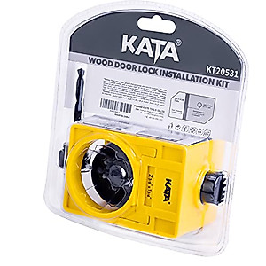 KATA 1-3/8" - 1-3/4" Door Lock Installation Kit for Wooden Doors with Guide Template,Door Lock Hole Saw,Carbon Steel