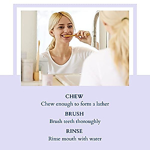 Tidalove Smile More Toothpaste Tablets with Fluoride, Anti-Cavity, Vegan, Zero Waste, Eco-Friendly, Travel Friendly, 1 Month Supply Refill (62 Tablets) (Fresh Minty Yuzu)