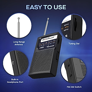 Weather Radio - Emergency Radio NOAA Hand Crank Radio Flashlights for Emergencies AM/FM Solar Hand - Battery Operated Radio with Cell Phone Charger - Crank Radio [4000mAh] - Emergency Radio